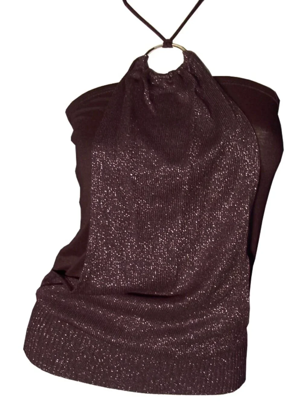 Tops | New Vintage Y2k Glitter Drape Halter Top Made Usa Whimsigoth ...